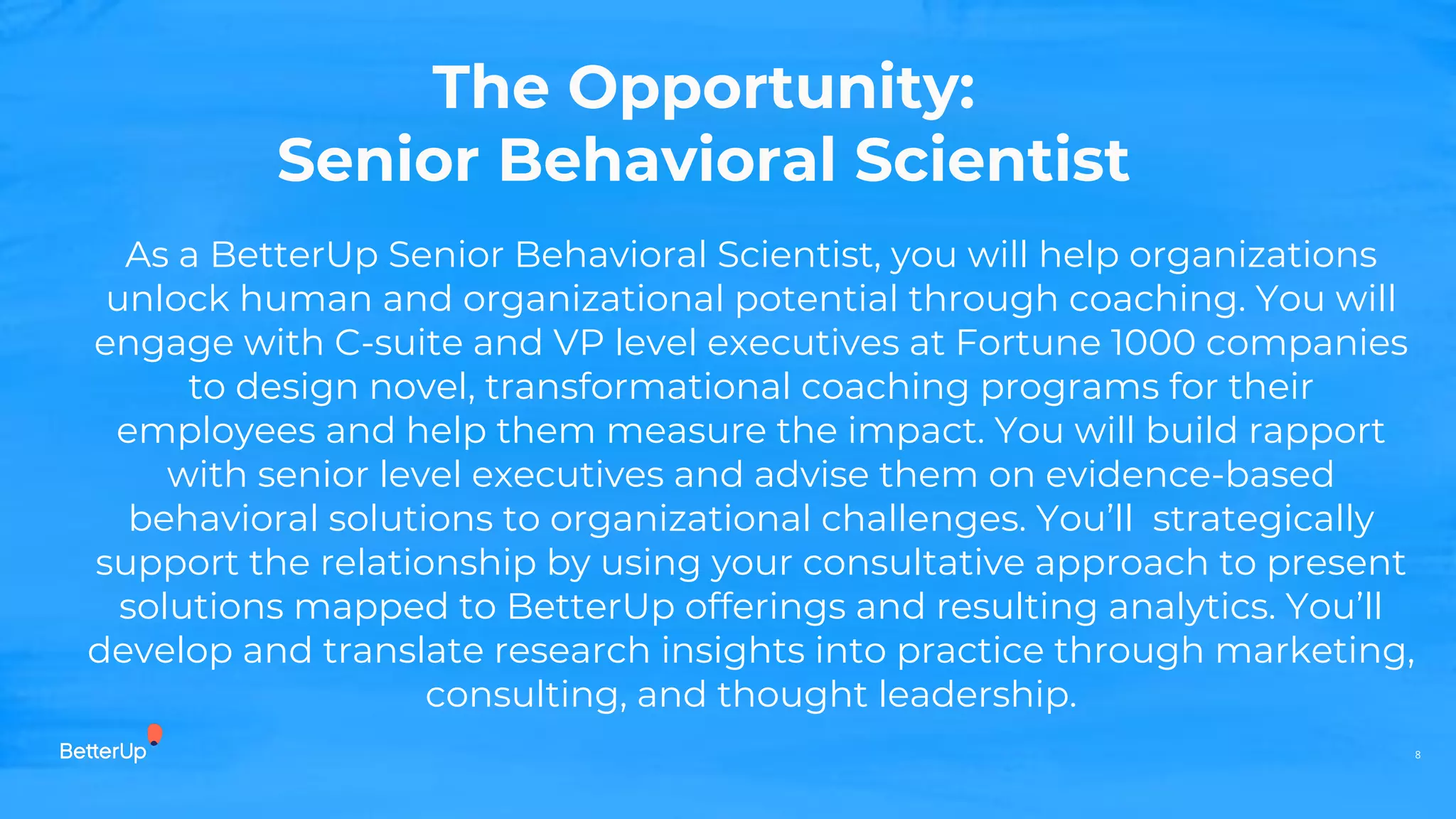 BetterUp: Senior Behavioral Scientists | PDF