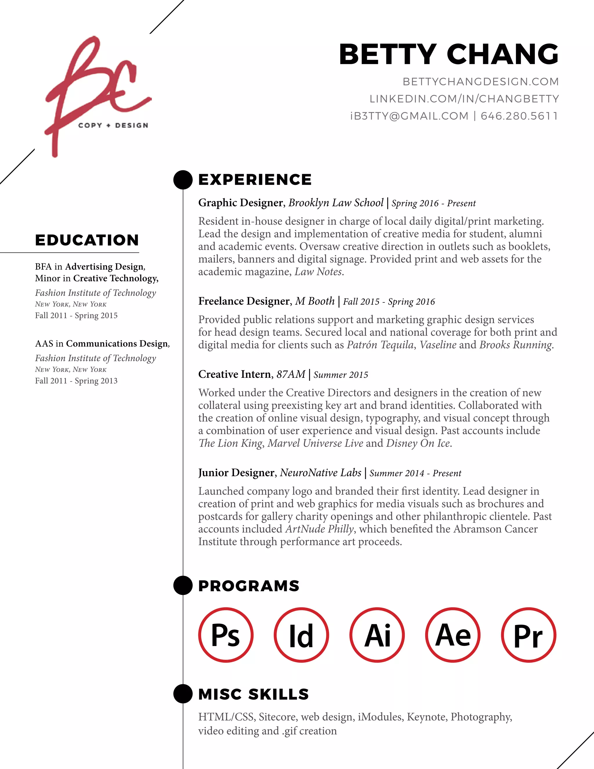 Betty Chang Resume | PDF