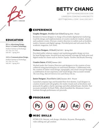 Betty Chang Resume | PDF