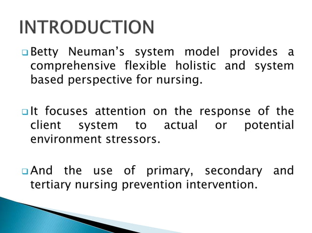nursing theory application of betty Neuman theory | PPT
