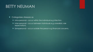 BETTY NEUMAN NURSING THEORY MODEL LECTURE | PPTX