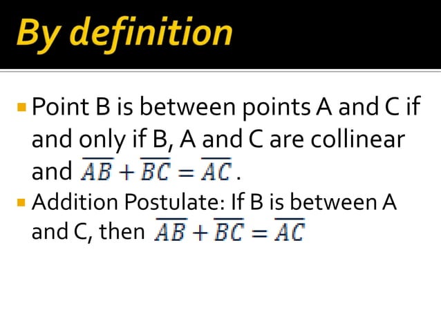 Betweeness & collinearity | PPT