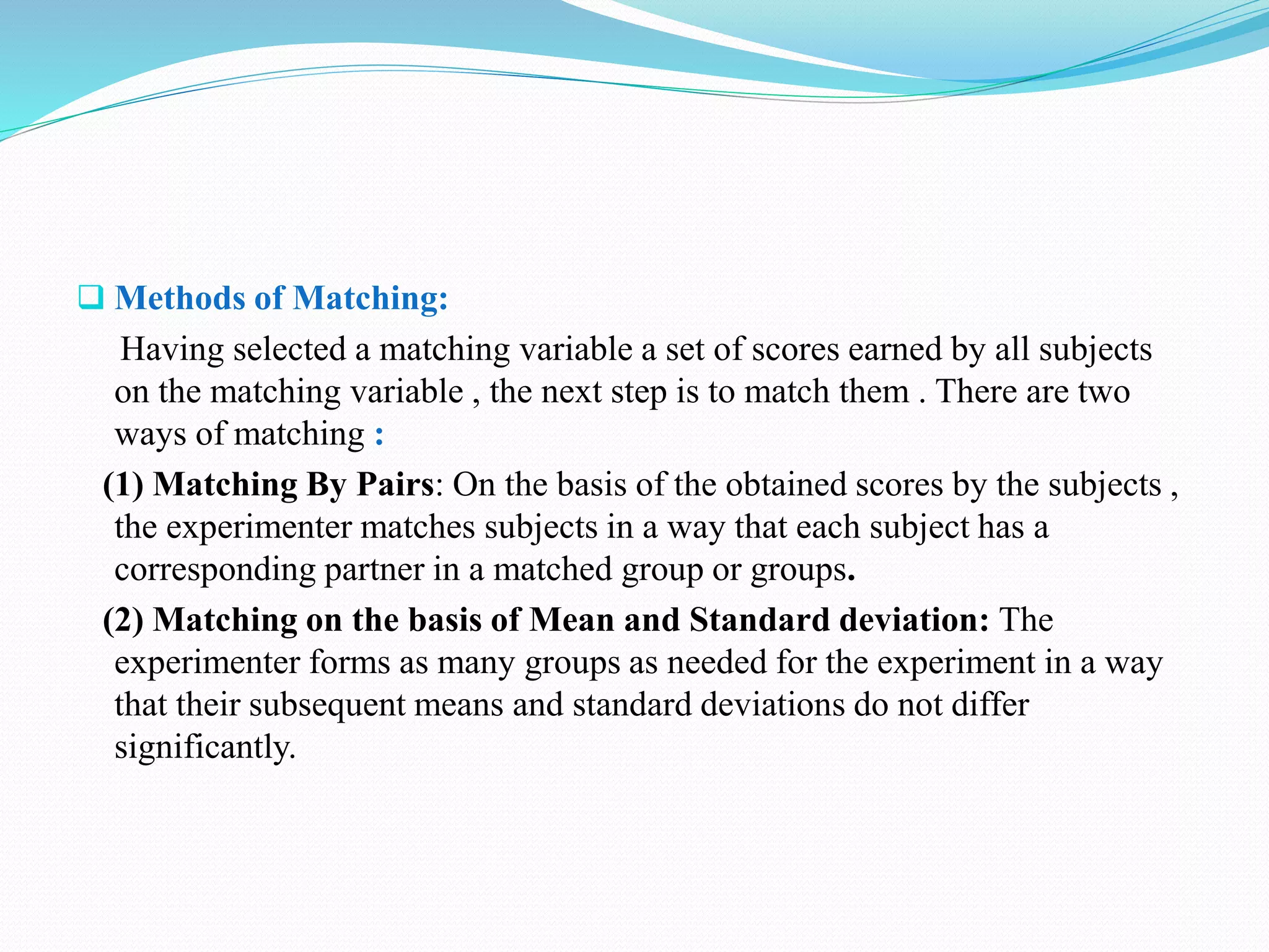 Between groups design | PPTX