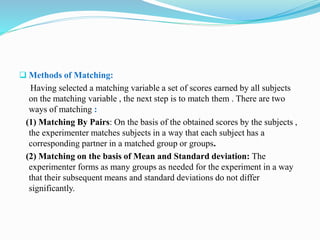 Between groups design | PPTX