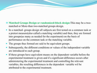 Between groups design | PPTX