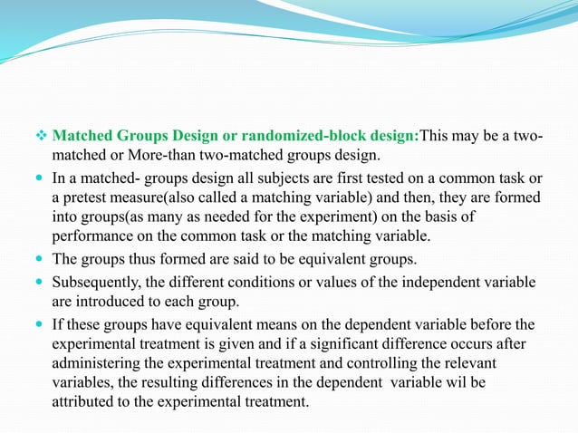 Between groups design | PPTX