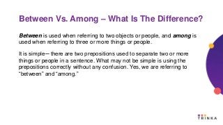 Between Vs. Among – What Is The Difference | PPTX