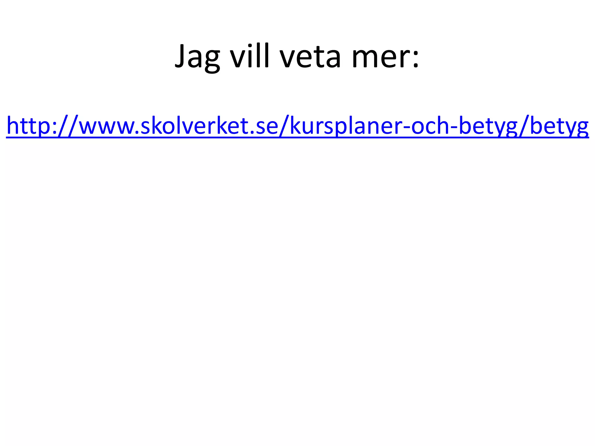 Understanding the Swedish grading system | PPTX