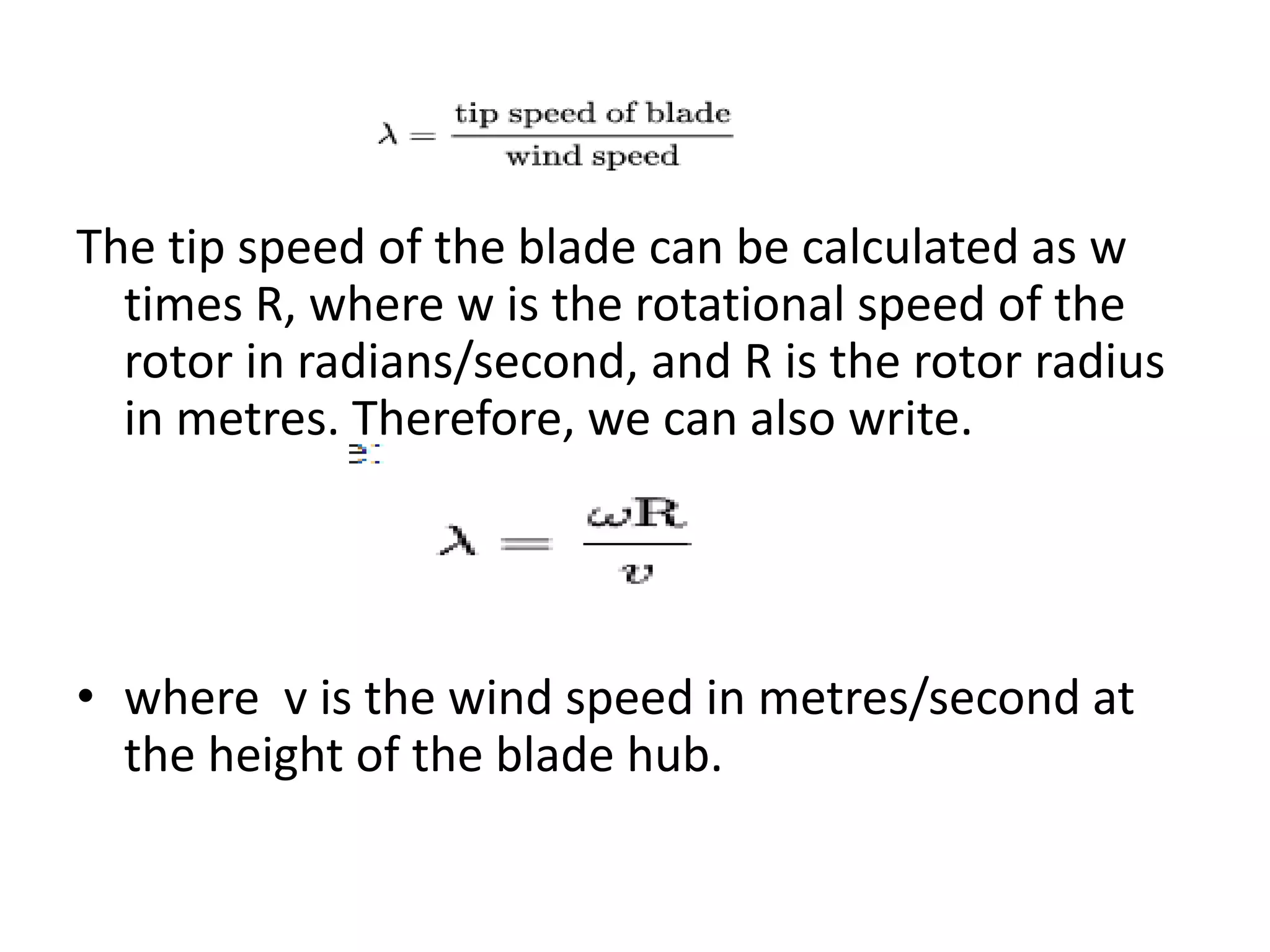 Betz speed limit and tip speed ratio | PPTX