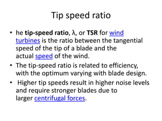 Betz speed limit and tip speed ratio | PPTX