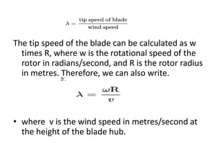 Betz speed limit and tip speed ratio | PPTX