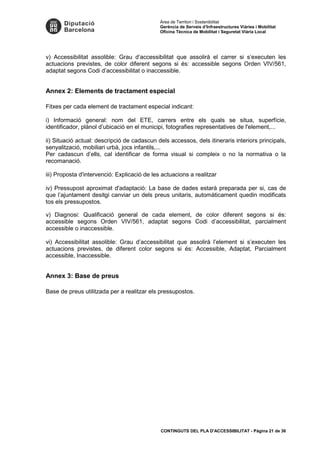 Continguts pla accessibilitat - Diputació de Barcelona | PDF