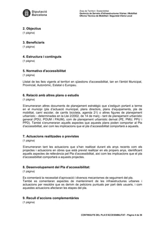 Continguts pla accessibilitat - Diputació de Barcelona | PDF