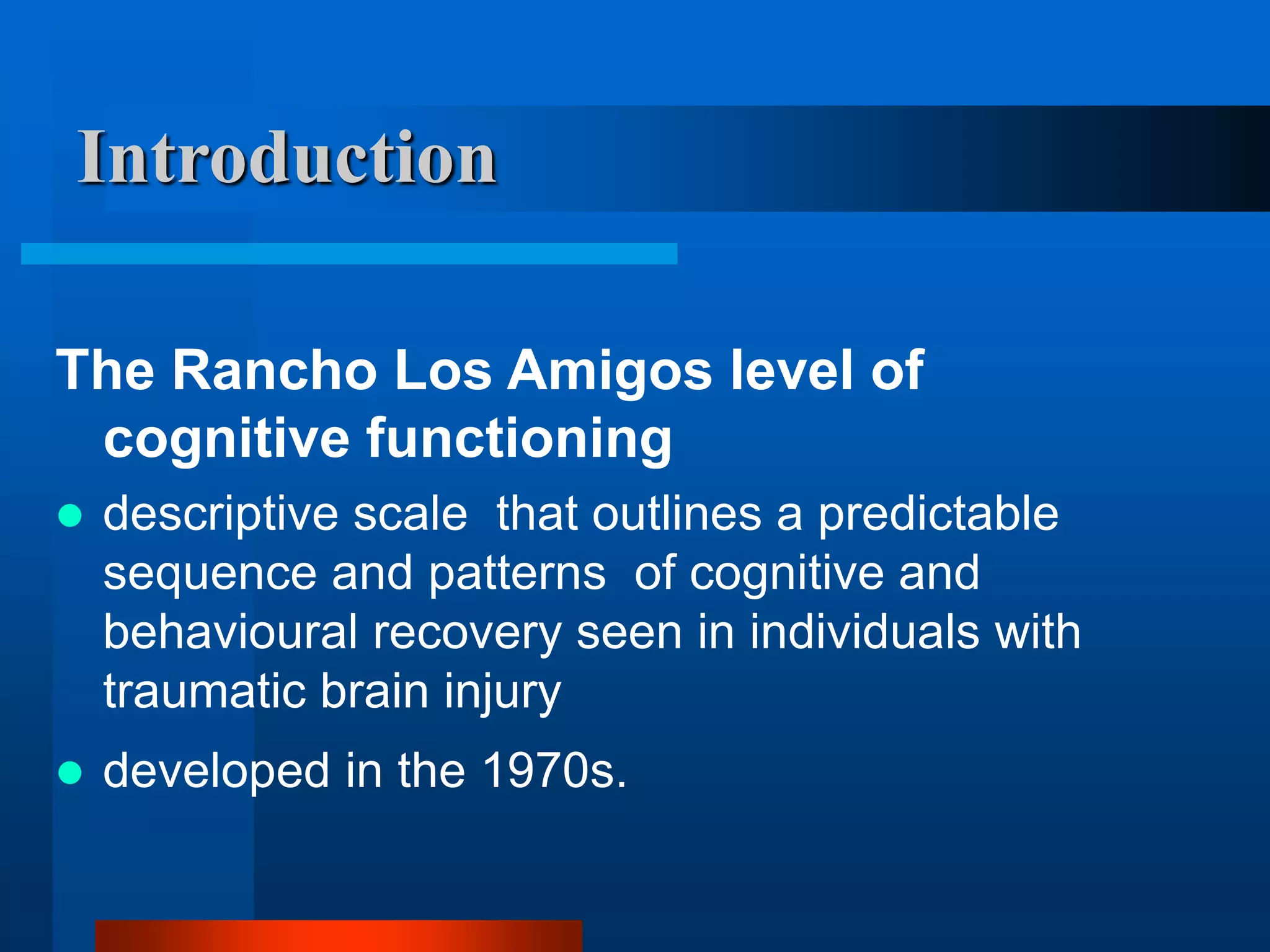 Physiotherapy Management in Head Injury Based on RLA Scale | PPT