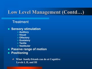 Physiotherapy Management in Head Injury Based on RLA Scale | PPT
