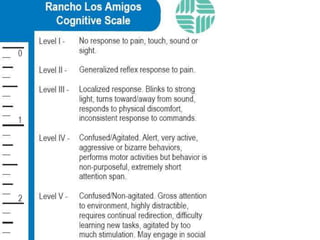 Physiotherapy Management in Head Injury Based on RLA Scale | PPT