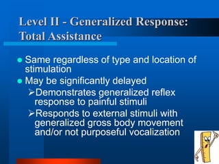 Physiotherapy Management in Head Injury Based on RLA Scale | PPT