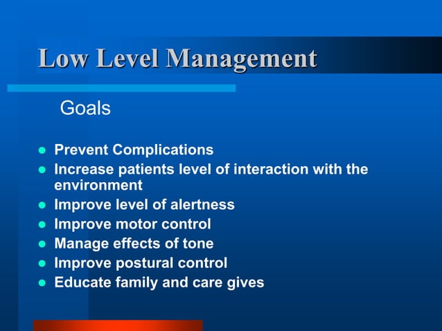 Physiotherapy Management in Head Injury Based on RLA Scale
