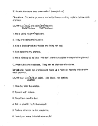 practice with pronouns | PDF