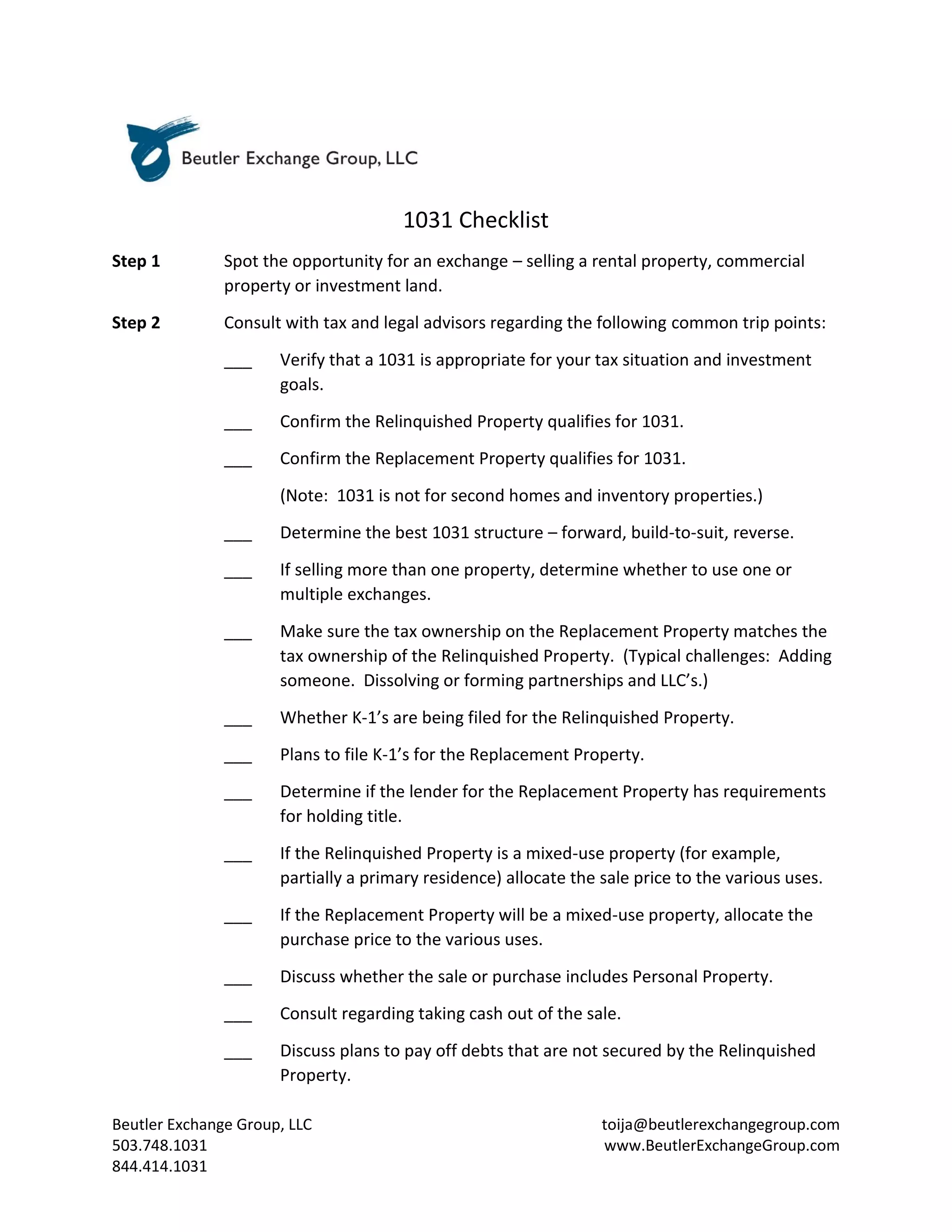 Beutler Checklist | PDF