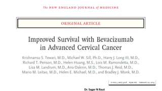 GOG 240 Bevacizumab in carcinoma cervix | PPTX