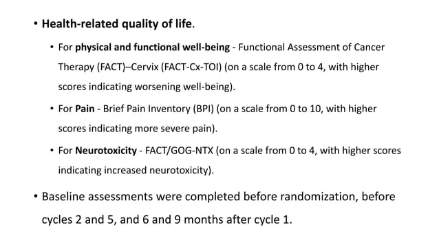 GOG 240 Bevacizumab in carcinoma cervix | PPTX | Cancer | Diseases and ...