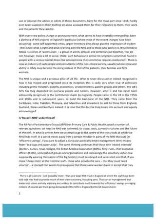 'Is Bevan's NHS under threat?' (updated), by Albert Persaud and Geraint ...