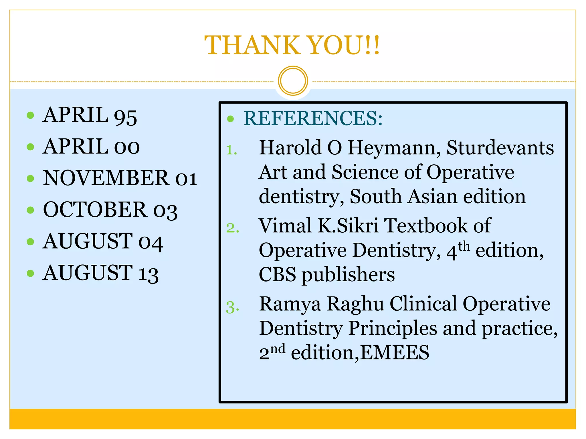 Bevels in Dental Restorations | PPTX