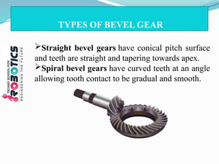 BEVEL GEAR introduction in the engineering | PPT