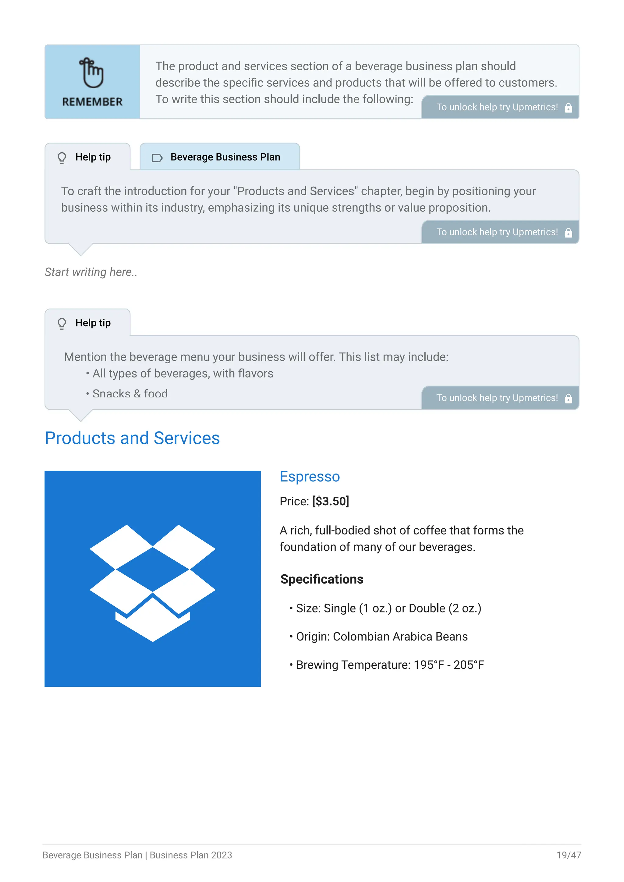 Beverage Business Plan Example | PDF