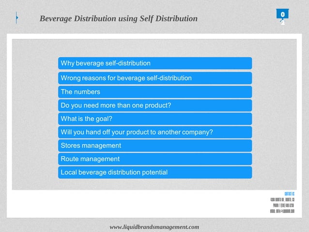 Beverage distribution using self distribution | PPT