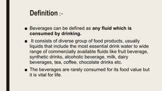 History, scope and present status of beverages industry | PPTX ...
