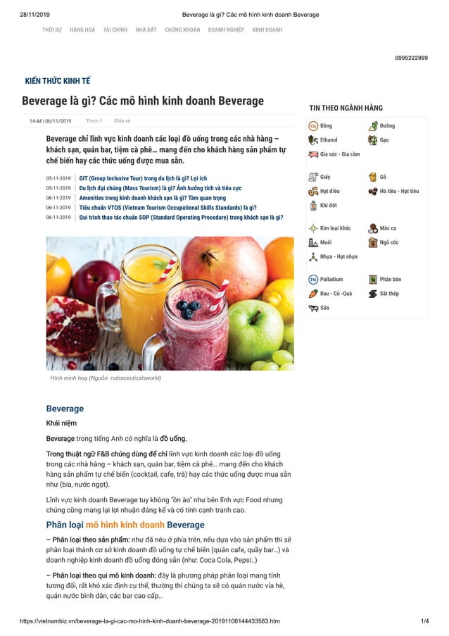 Beverage la gi cac mo hinh kinh doanh beverage | PDF