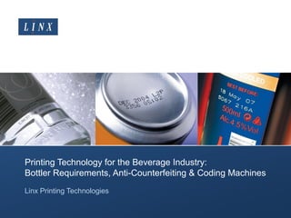 Printing Technology for the Beverage Industry | PPT