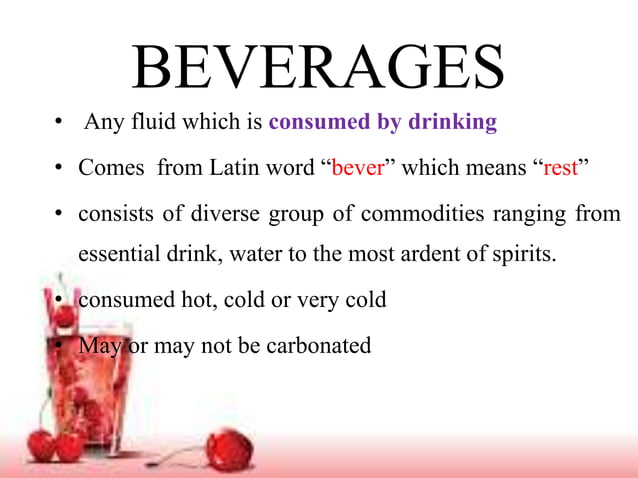 Beverages.pptx | Alcoholic Beverages | Food & Drink