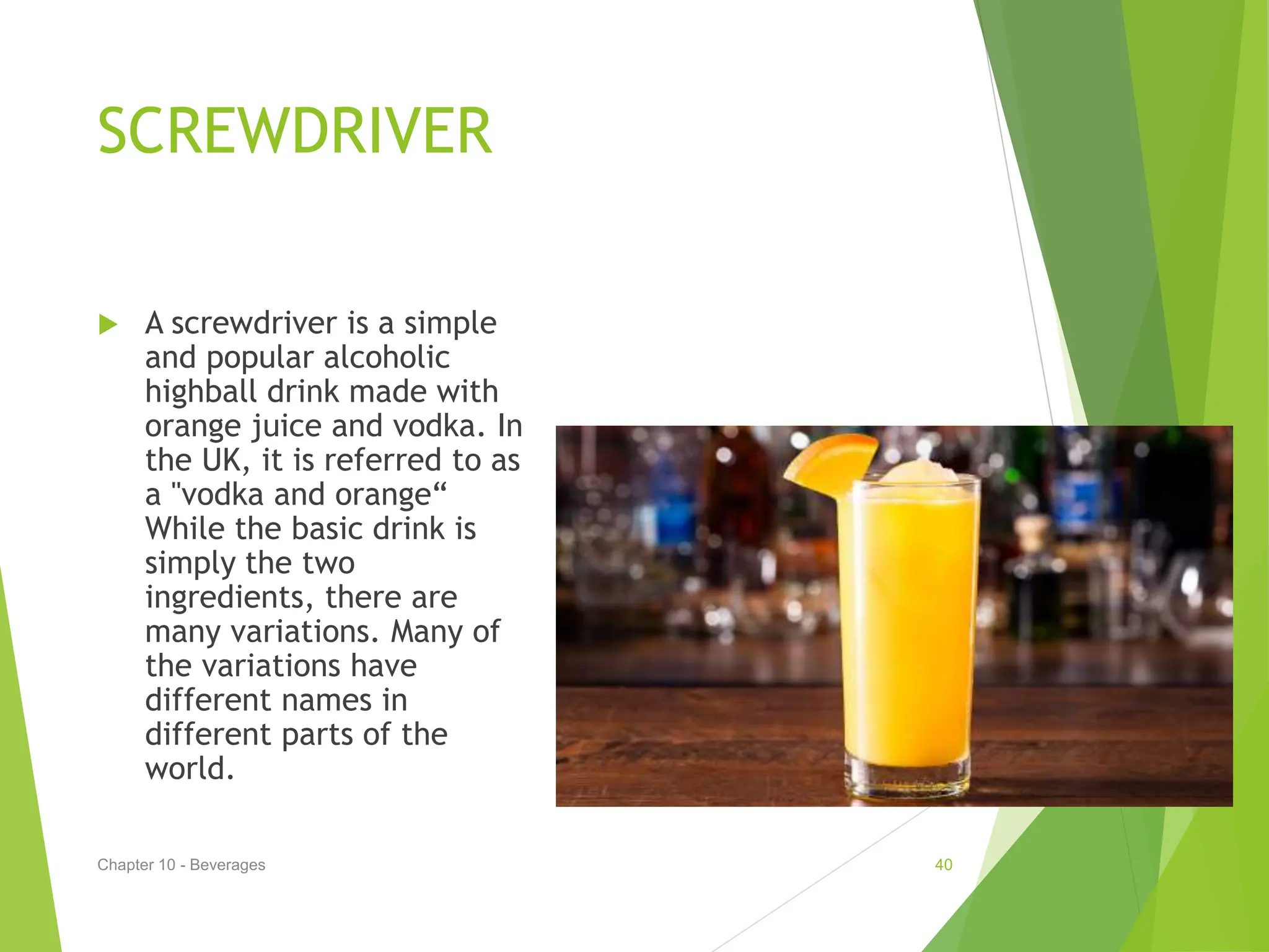 Beverage Knowledge of Bartending and Bar | PPT