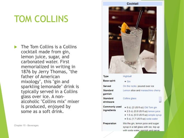 Beverage Knowledge of Bartending and Bar | PPT