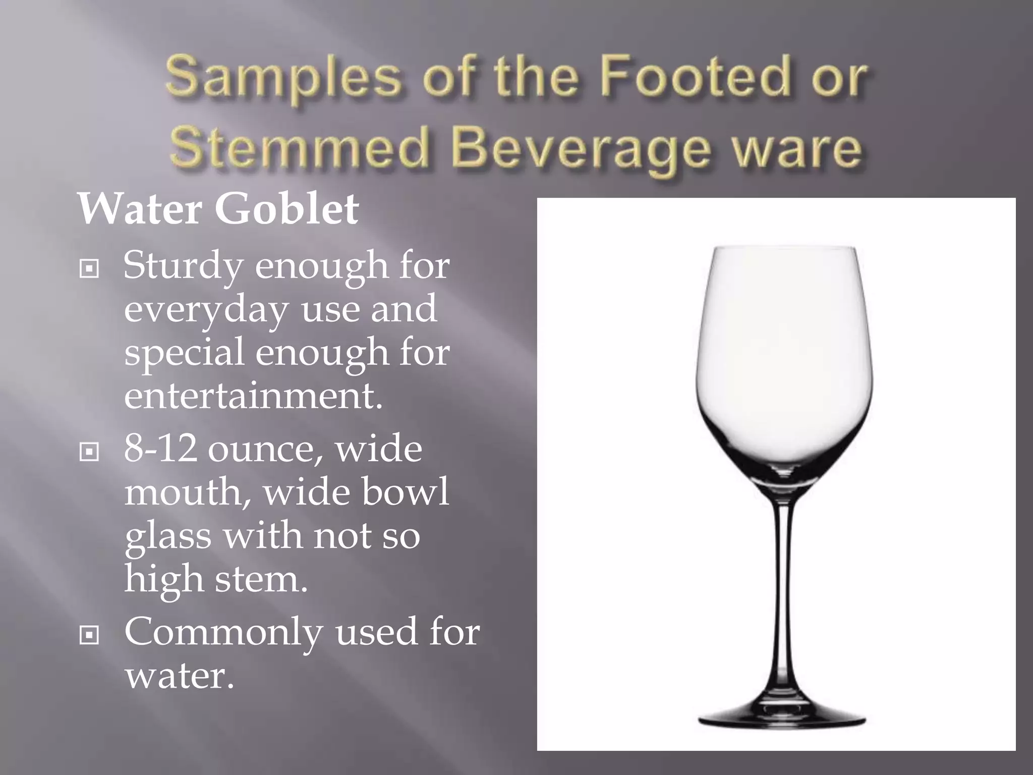 Some Beverage Wares | PPTX