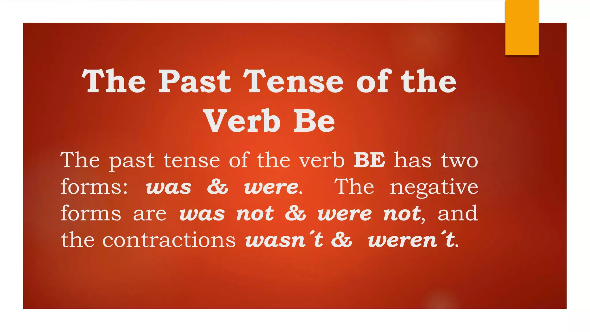 Be verb past simple | PPTX