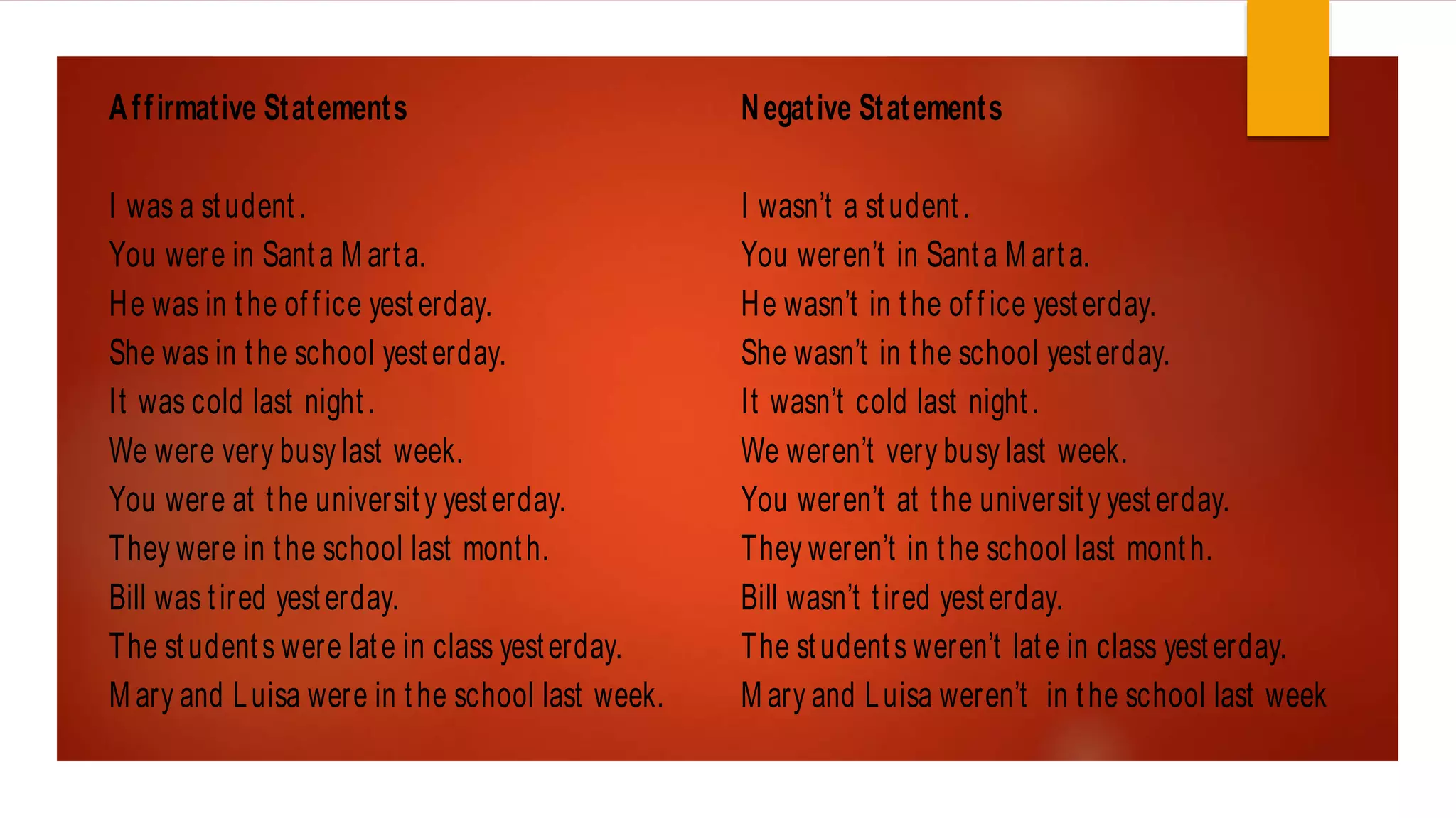 Be verb past simple | PPTX