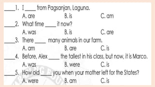english three be verbs( is am was are and were).pptx