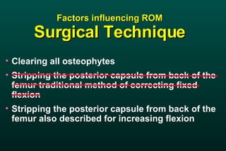 Beverland D. Surgical Factors Influencing Rom | PPT