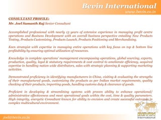 BEVIN INTERNATIONAL | PPT