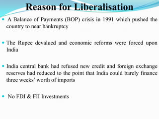Indian Economic Liberalisation | PPTX