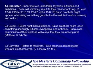 Beware of false prophets | PPT
