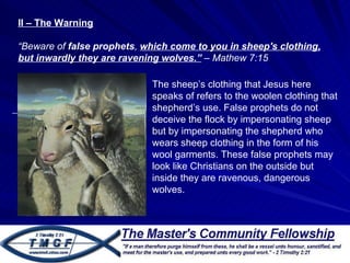 Beware of false prophets | PPT