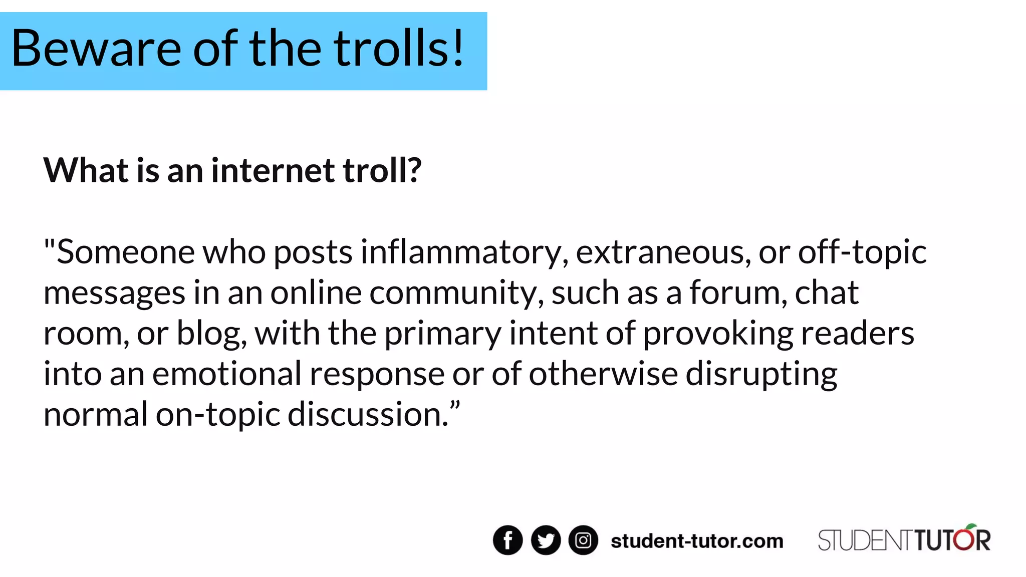 Beware of the Trolls | PDF