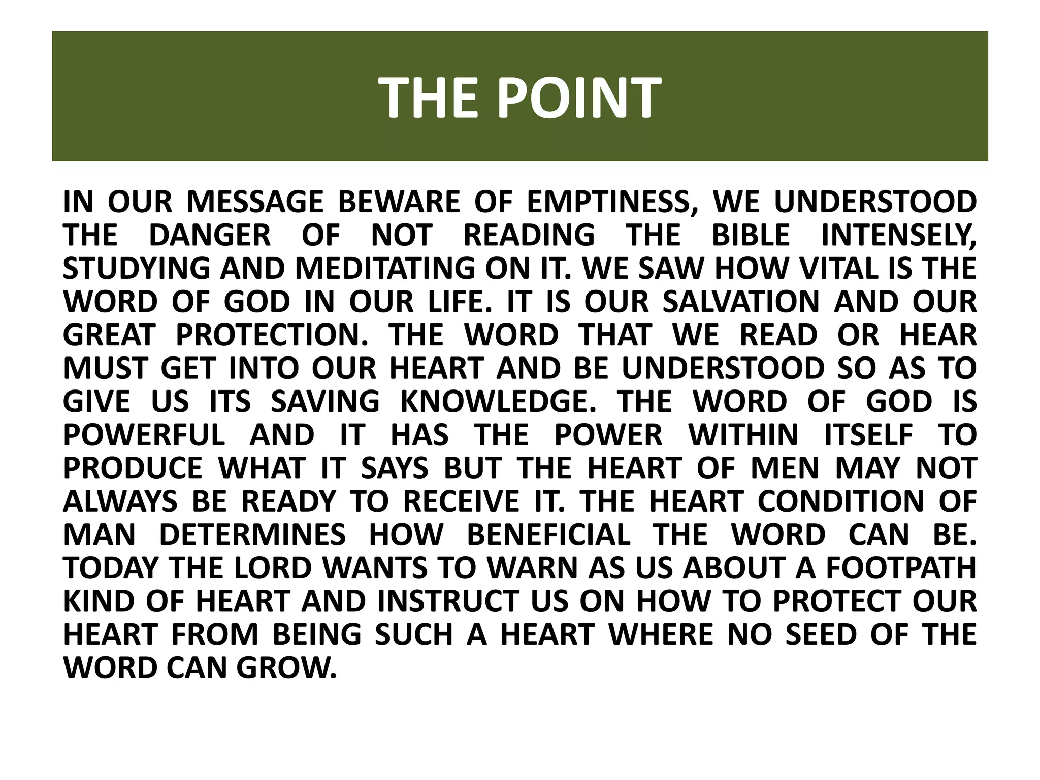 Beware of the way side kind of heart | PPTX | Christianity | Religion ...