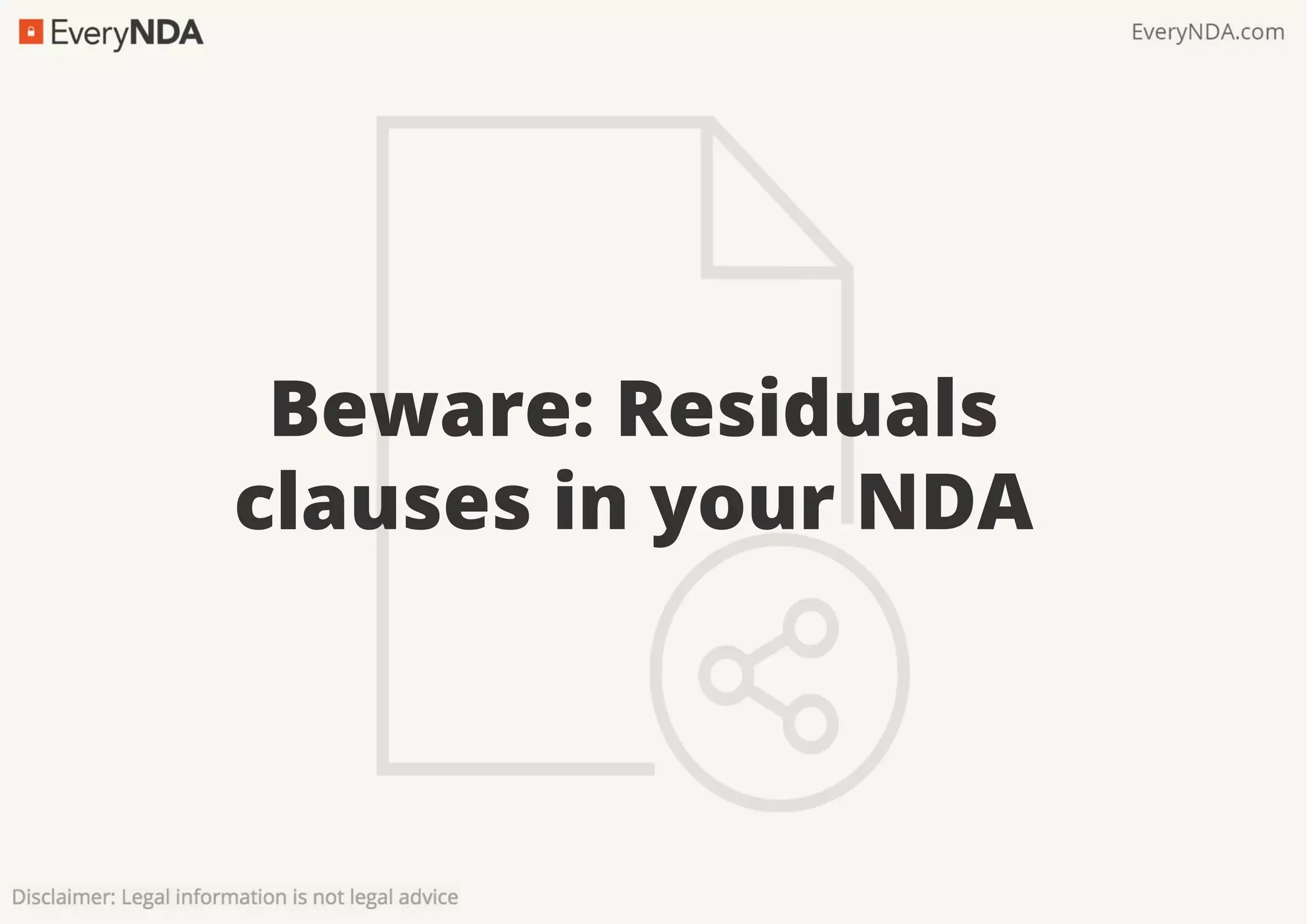 Beware Residuals Clauses in your NDA | PDF