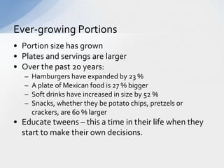 Be wise about your portion size | PPTX